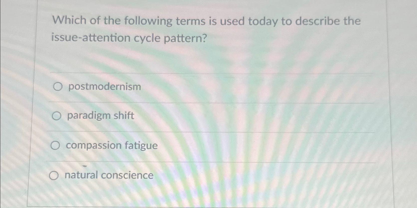 Solved Which of the following terms is used today to | Chegg.com