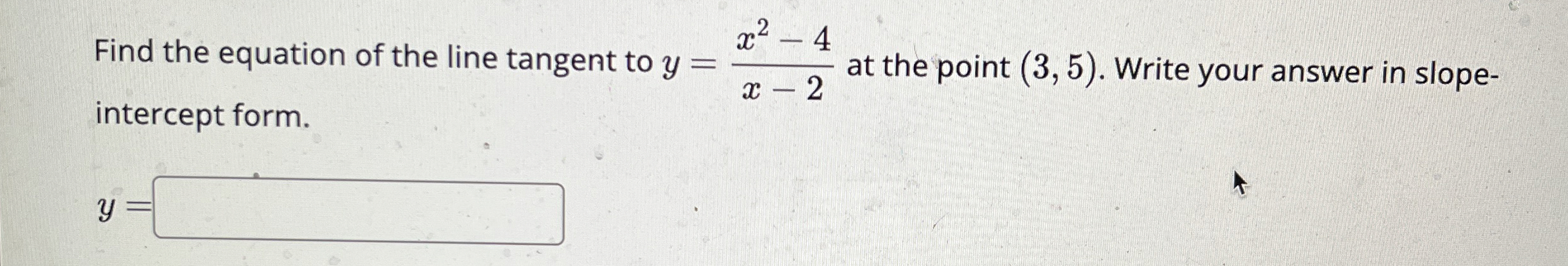 Find the equation of the line tangent to y=x2-4x-2 | Chegg.com
