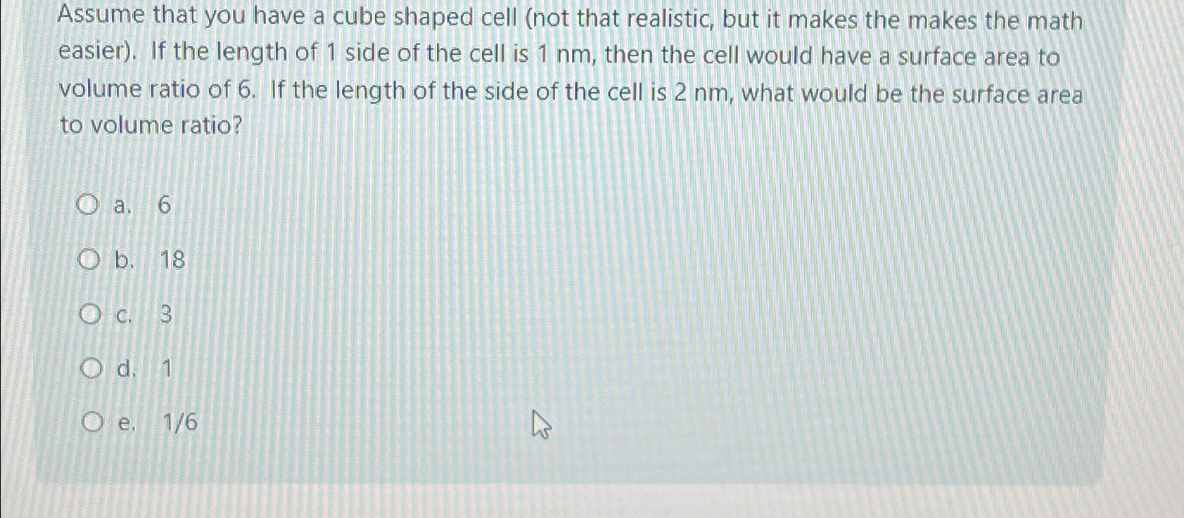 Solved Assume that you have a cube shaped cell (not that | Chegg.com