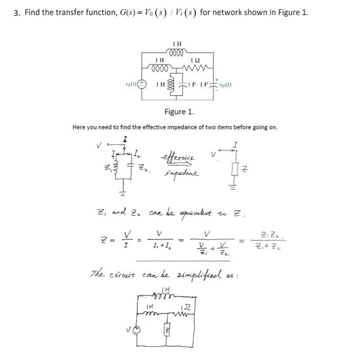 Solved Find the transfer function, G(s)=V0(s)/Vi(s) for | Chegg.com