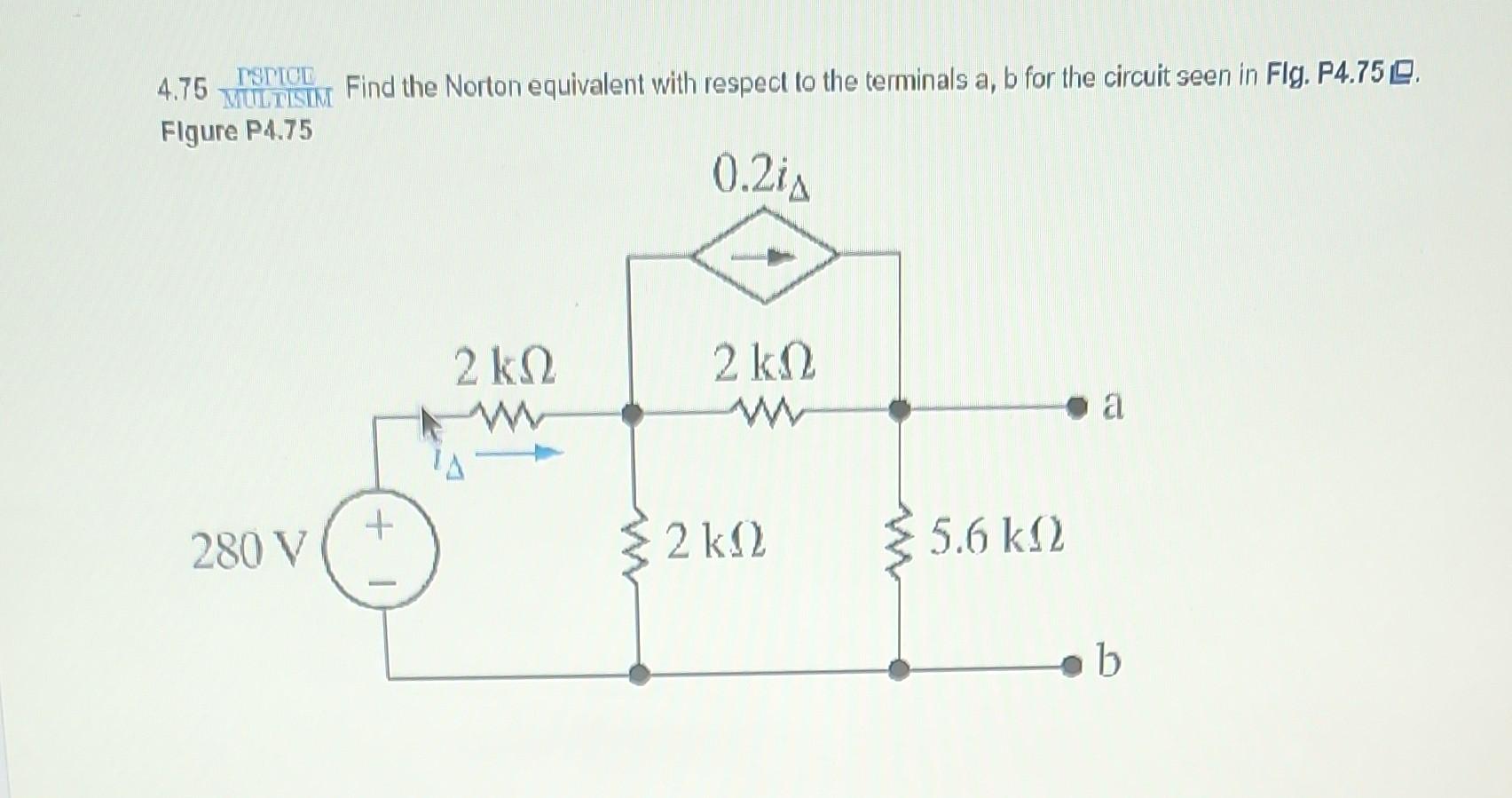 Solved Flqure P4.75 Write the set of equations using | Chegg.com
