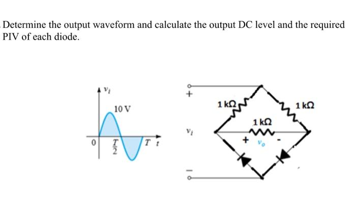 Solved Determine the output waveform and calculate the | Chegg.com