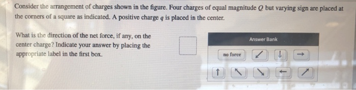 Solved Consider the arrangement of charges shown in the | Chegg.com