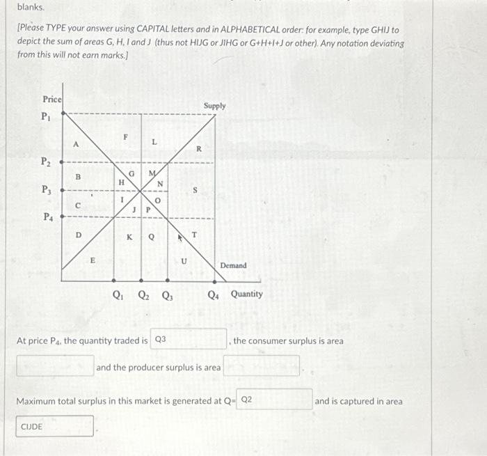 Solved blanks. [Please TYPE your answer using CAPITAL | Chegg.com