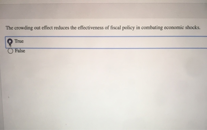 Solved The crowding out effect reduces the effectiveness of | Chegg.com