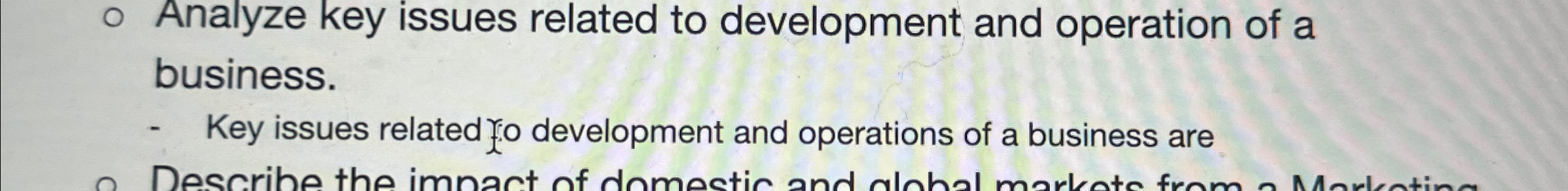 Solved Analyze key issues related to development and | Chegg.com