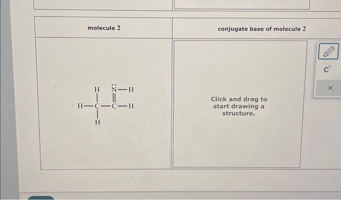 Solved \begin{tabular}{|c|c|} \hline molecule 2 & conjugate | Chegg.com