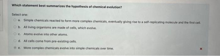 Solved Which statement best summarizes the hypothesis of | Chegg.com