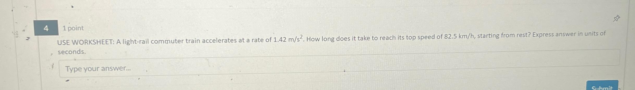 Solved 41 ﻿point . ﻿seconds.1 ﻿Type your answer.. | Chegg.com