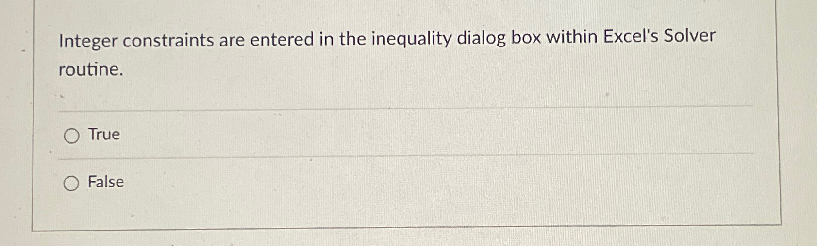 Solved Integer constraints are entered in the inequality | Chegg.com