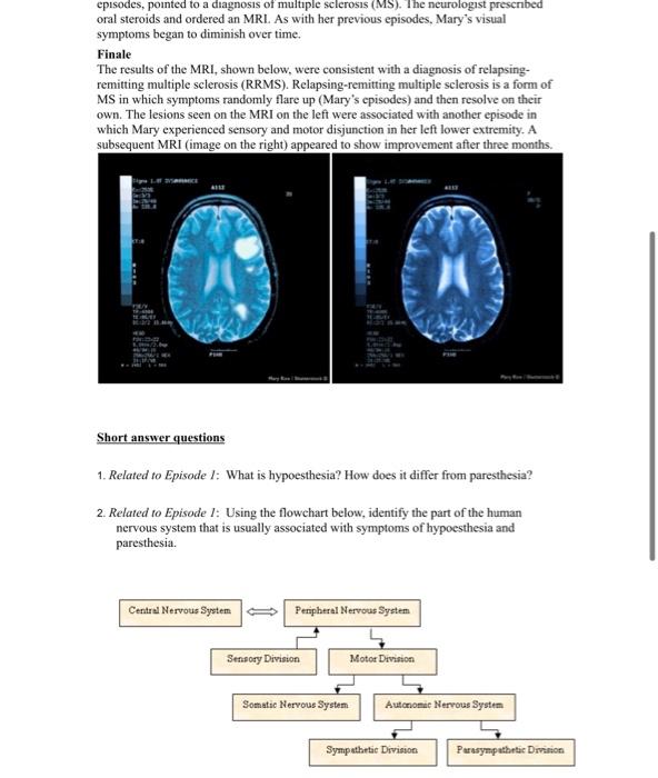 Solved The Mysterious Episodes of Mary: A Case Study on | Chegg.com