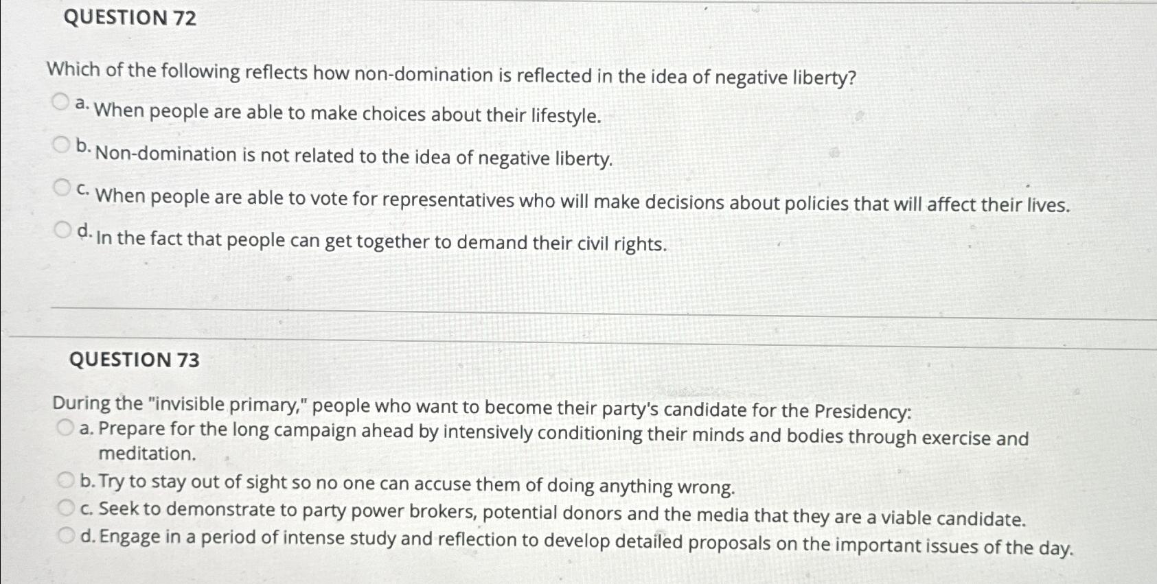 Solved QUESTION 72Which of the following reflects how | Chegg.com