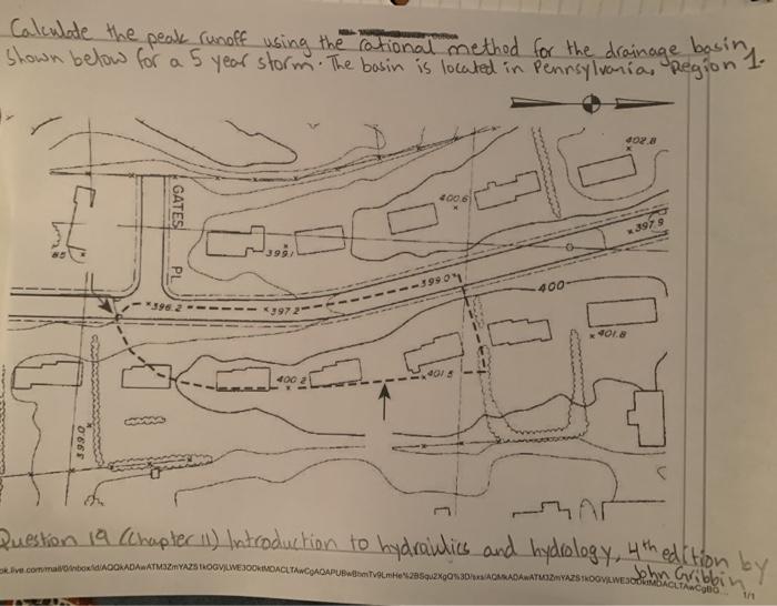 Solved Calculate the peak runoff using the rational method | Chegg.com