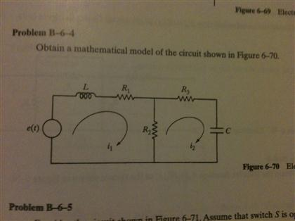 Solved Obtain a mathematical model of the circuit shown in | Chegg.com