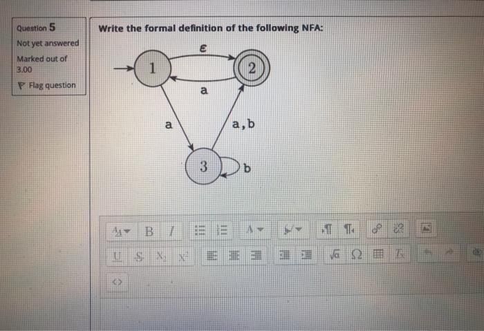 Solved Write the formal definition of the following NFA: | Chegg.com