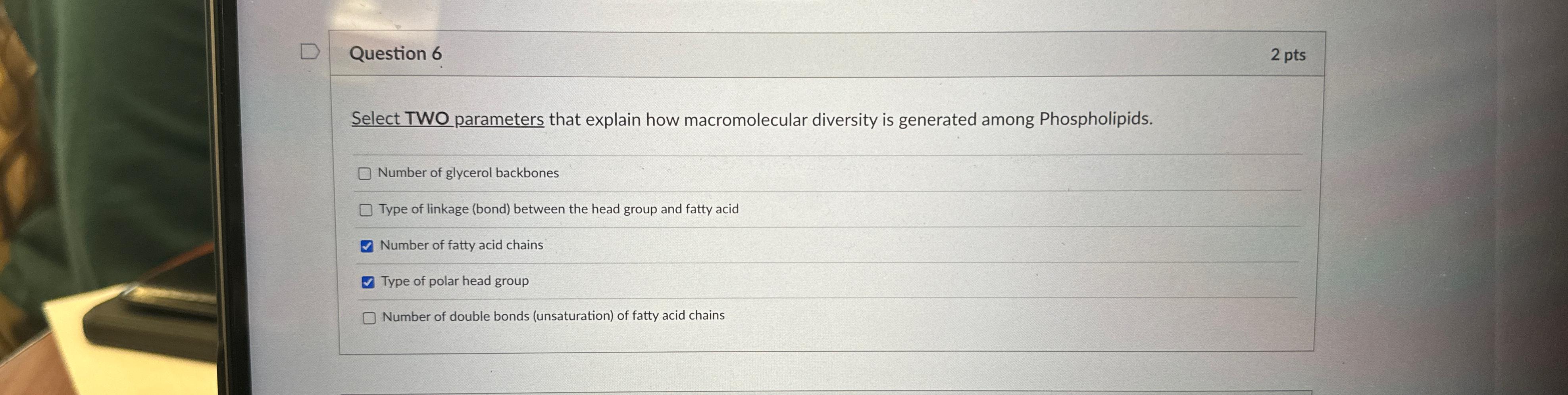 Solved Question 62 ﻿ptsSelect TWO parameters that explain | Chegg.com