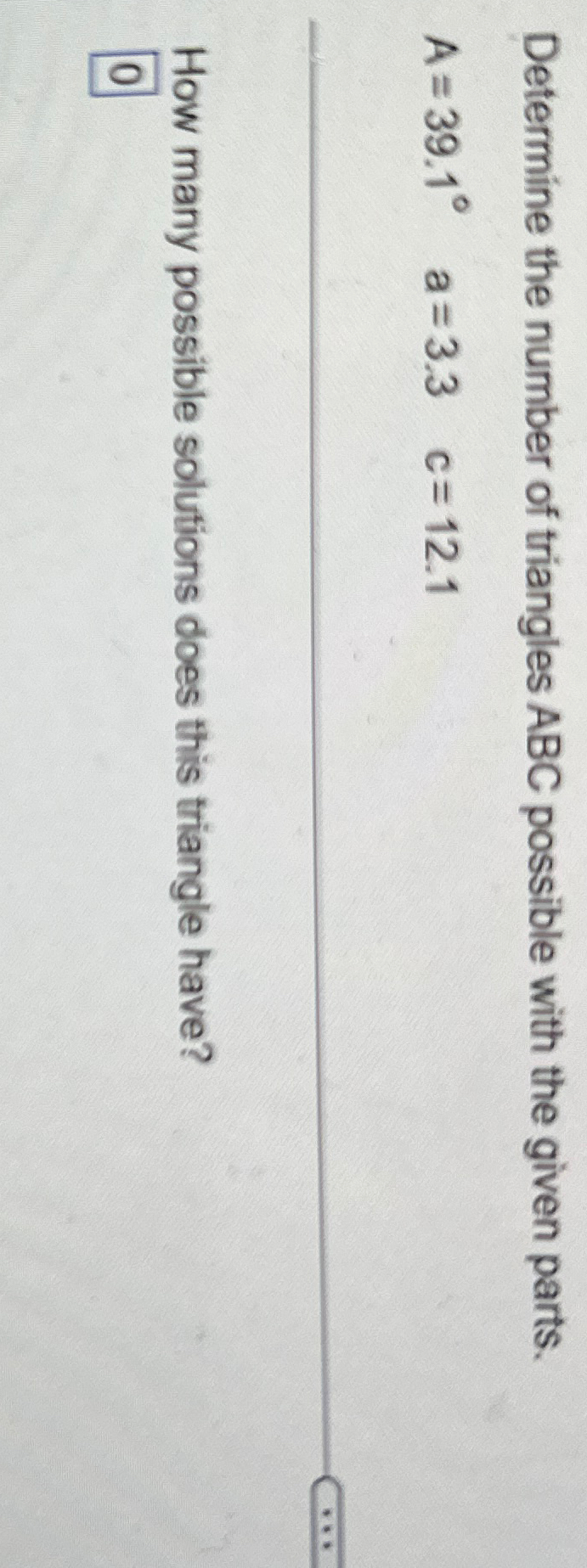 Solved Determine the number of triangles ABC possible with | Chegg.com