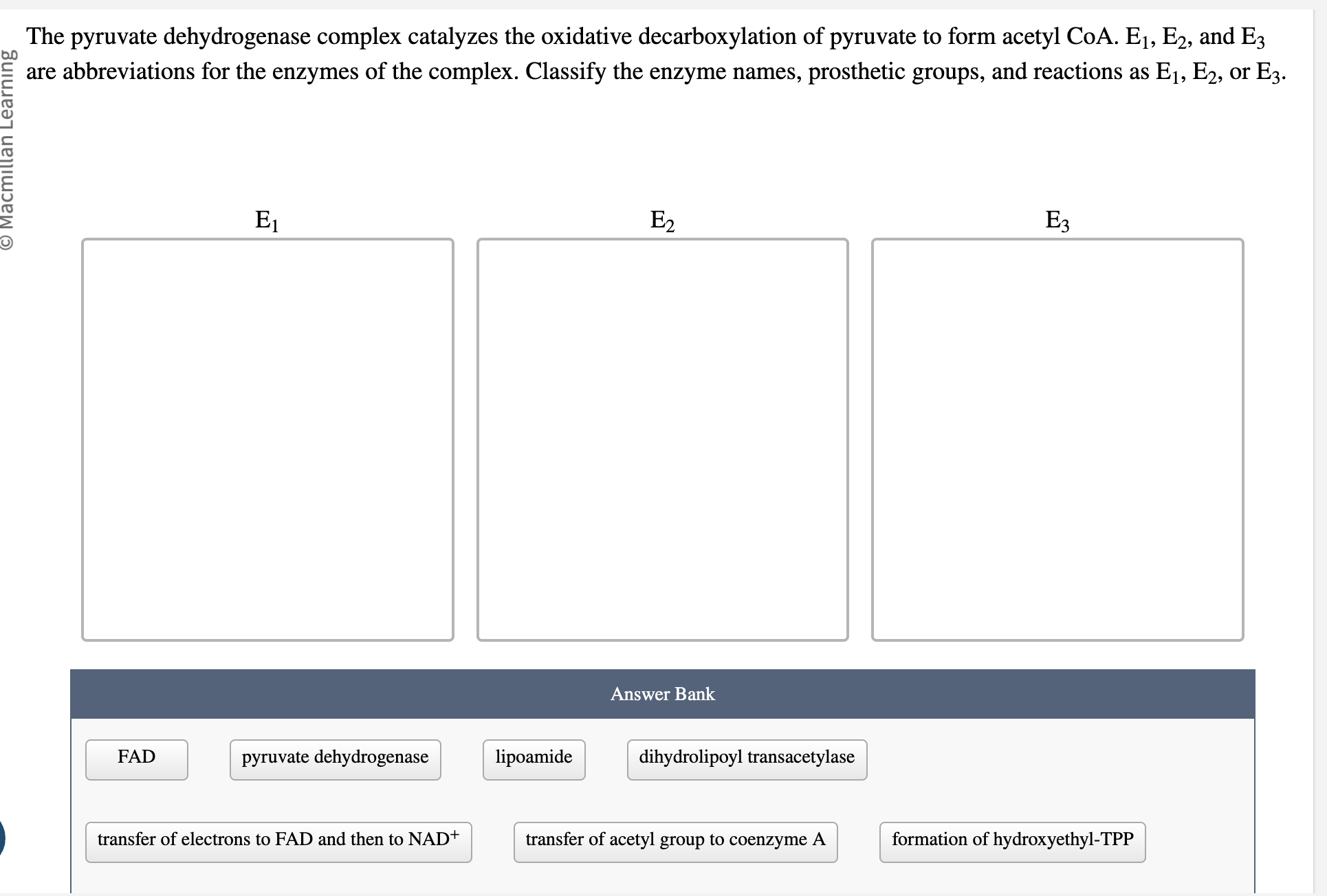 Solved The pyruvate dehydrogenase complex catalyzes the | Chegg.com