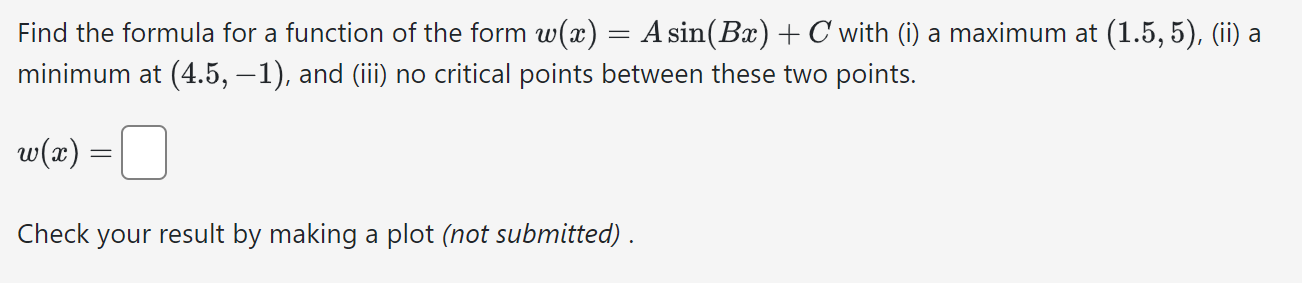Solved Find the formula for a function of the form | Chegg.com