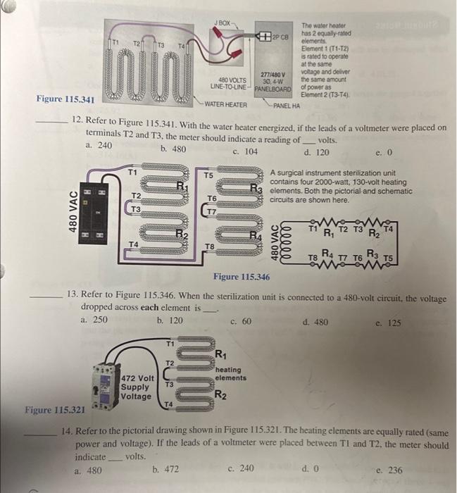 Solved 12. Refer to Figure 115.341. With the water heater | Chegg.com