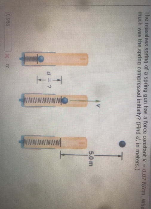 Solved The massless spring of a spring gun has a force | Chegg.com