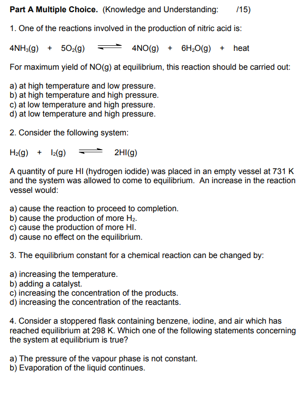 Solved Please answer all questions.Part A Multiple Choice. | Chegg.com