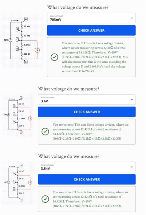 Solved Submit written solutions to the six voltage ladder | Chegg.com
