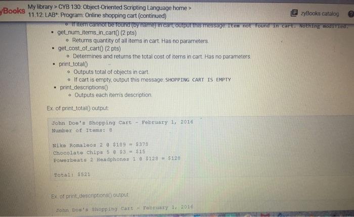 Solved Books My Library Cyb 130 Object Oriented Scripting