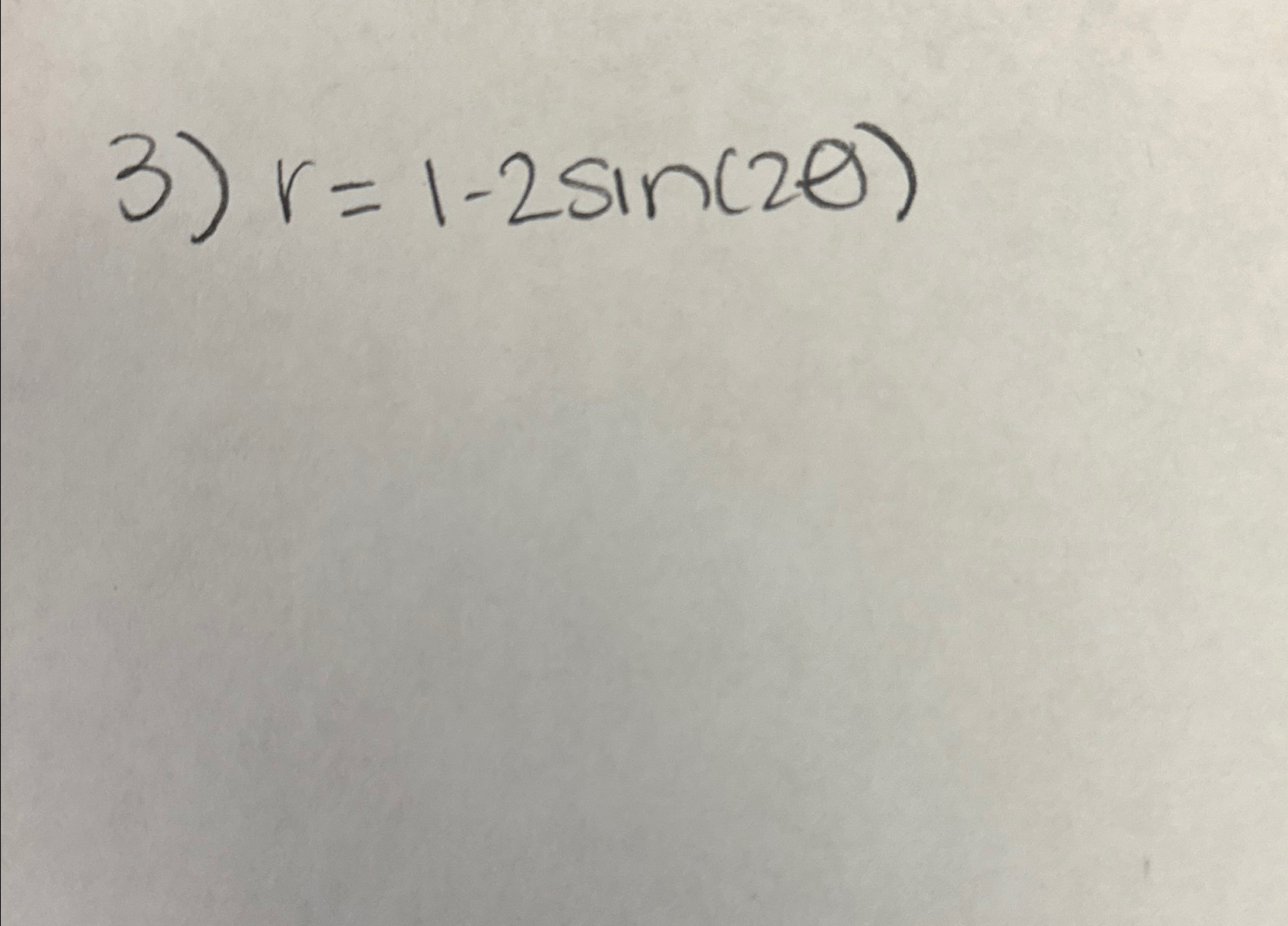 Solved Graph the following equation r=1-2sin(2θ) | Chegg.com