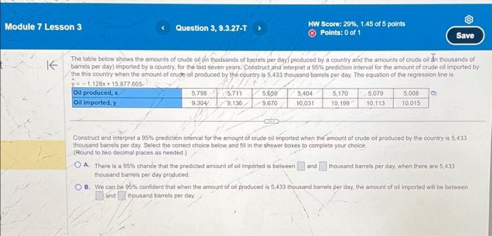 Solved Module 7 Lesson 3 Question 3, 9.3.27-T > 5,798 9,304/ | Chegg.com