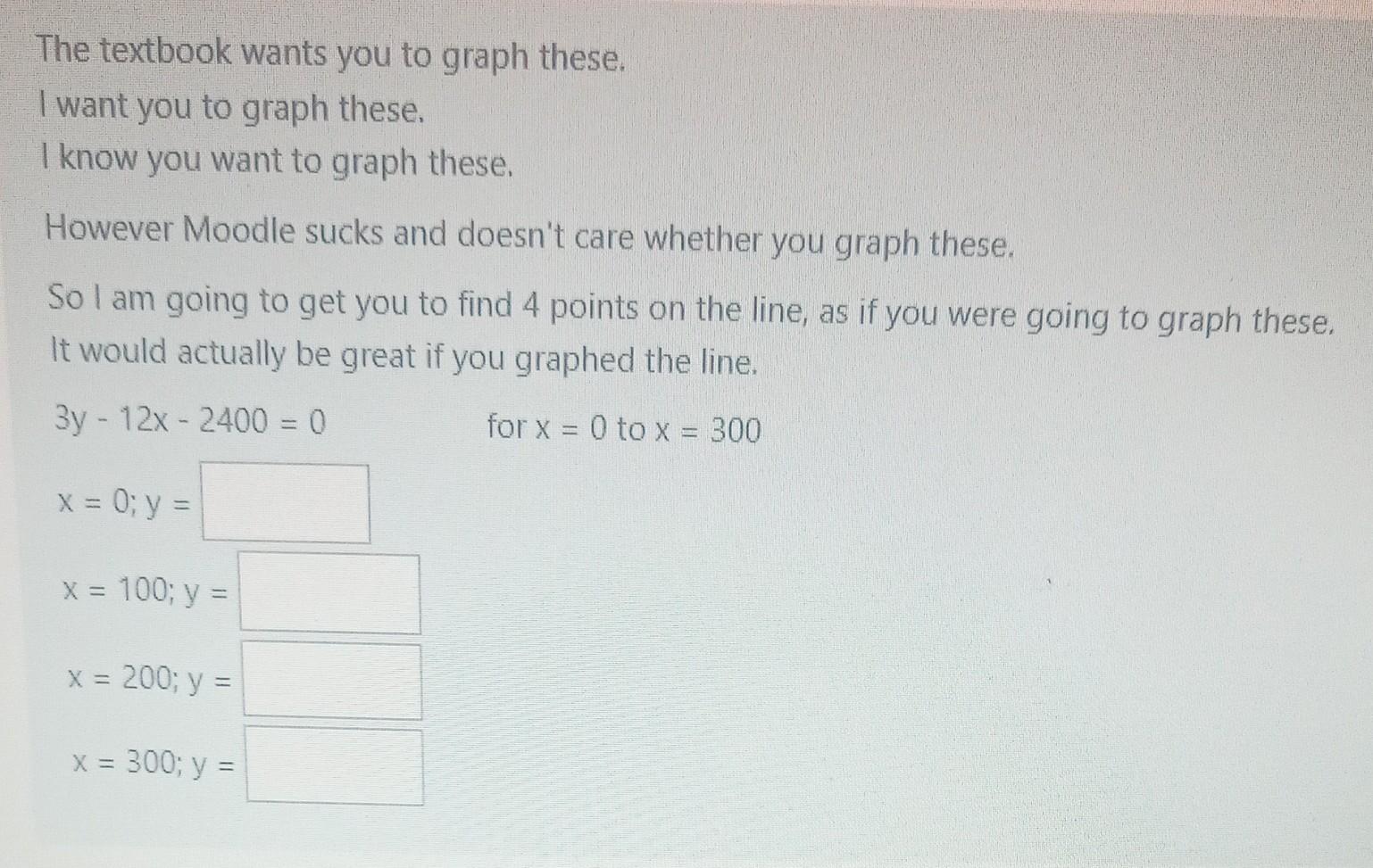 Solved The textbook wants you to graph these. I want you to | Chegg.com
