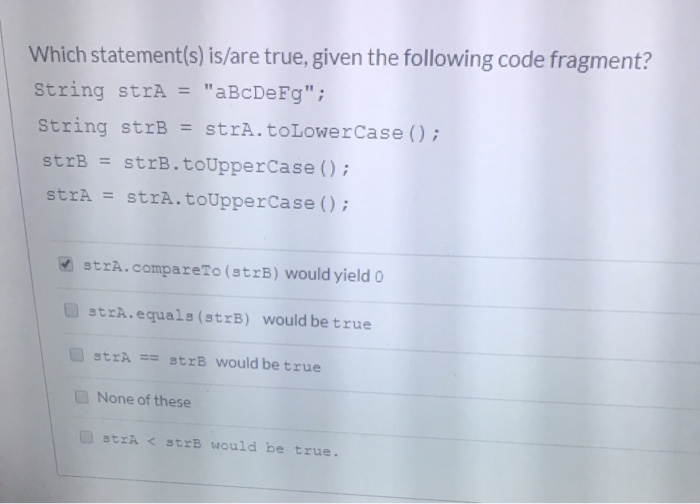 Solved Which statement(s) is/are true, given the following | Chegg.com