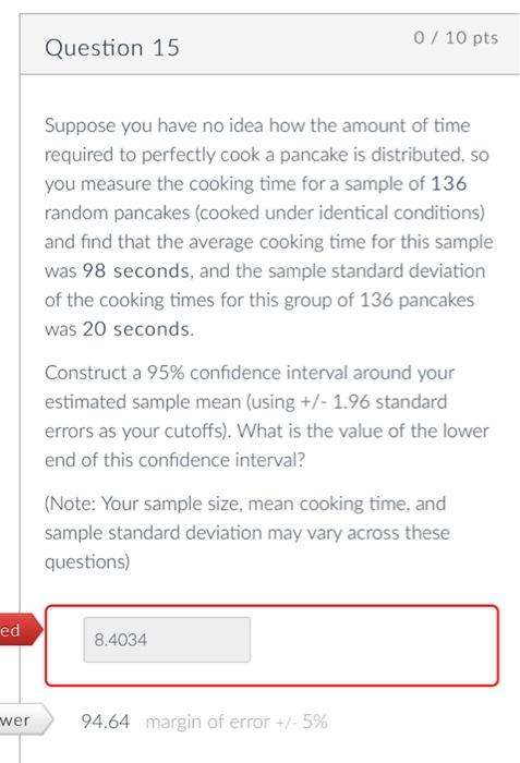Solved Suppose you have no idea how the amount of time | Chegg.com