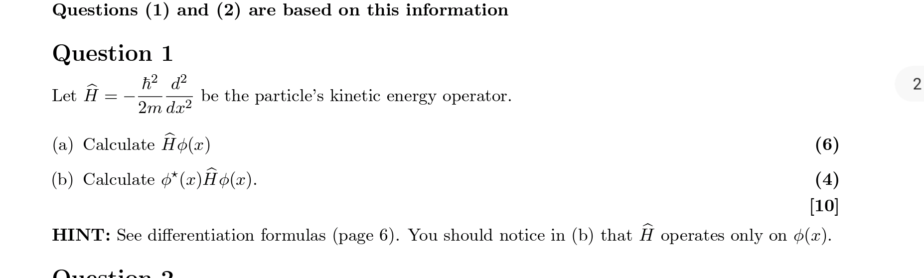 Solved A particle moving in one dimension is in a stationary | Chegg.com