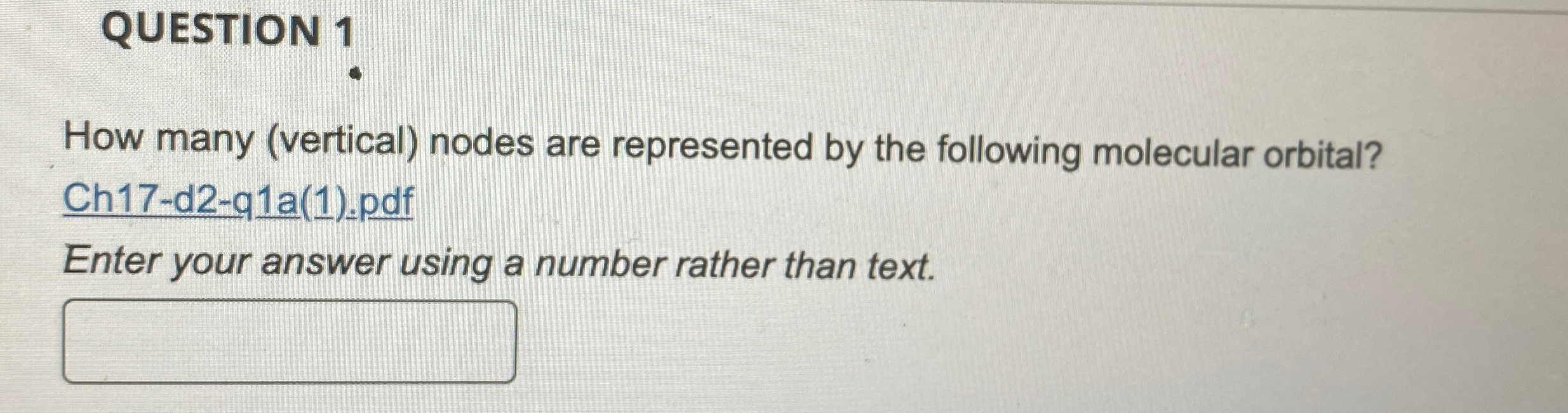 QUESTION 1How many (vertical) ﻿nodes are represented | Chegg.com