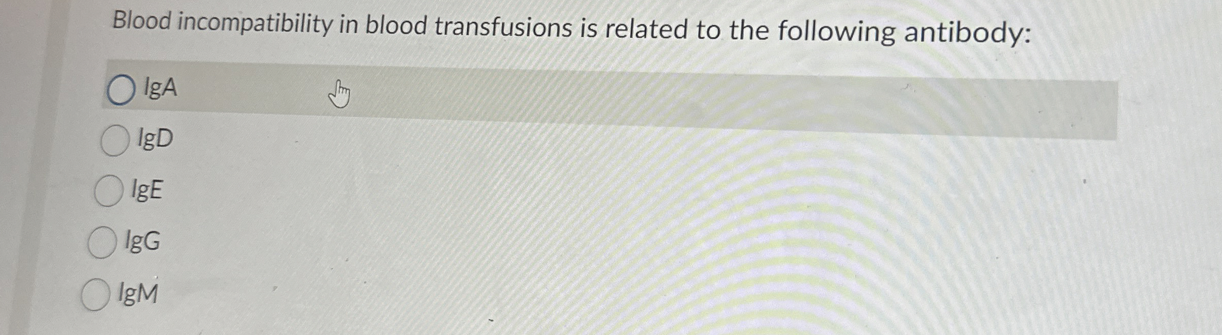 Solved Blood incompatibility in blood transfusions is | Chegg.com