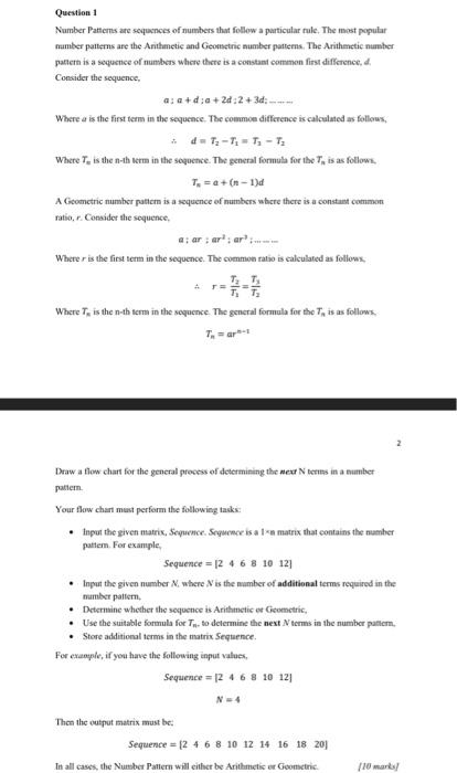 Number Patterns are sequences of mumbers that follow | Chegg.com