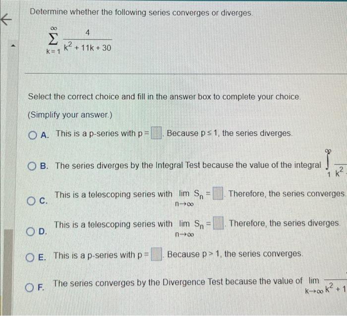 Solved Determine whether the following series converges or | Chegg.com