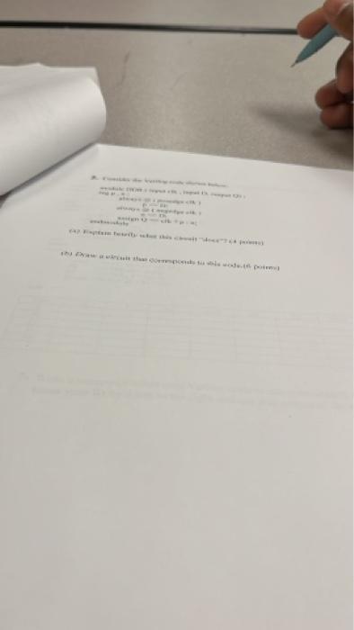 5- Consider the Verilog code shown below. module DDR | Chegg.com 5- Consider the Verilog code shown below. module DDR | Chegg.com