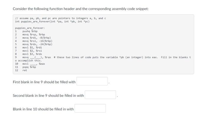 Solved Consider the following function header and the | Chegg.com
