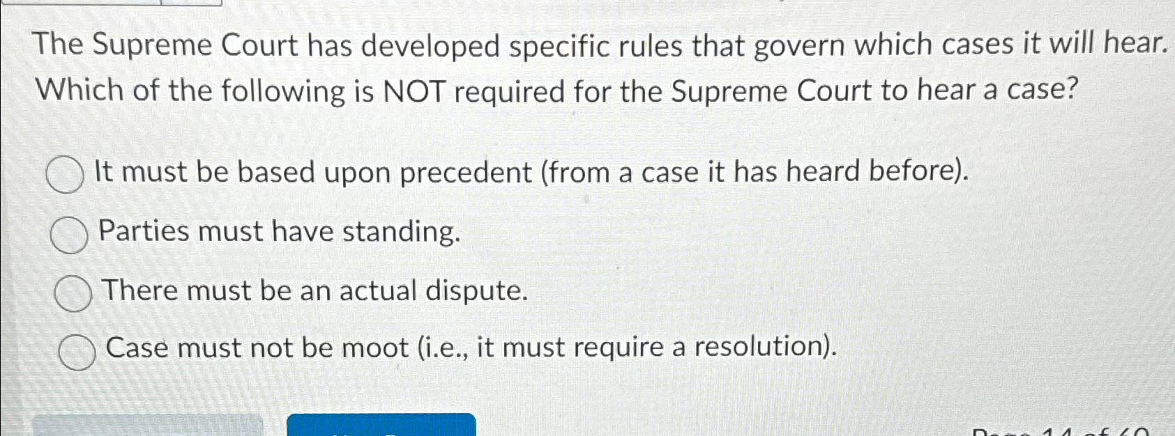 Solved The Supreme Court has developed specific rules that | Chegg.com