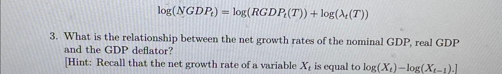 Solved What is the relationship between the net growth rates | Chegg.com