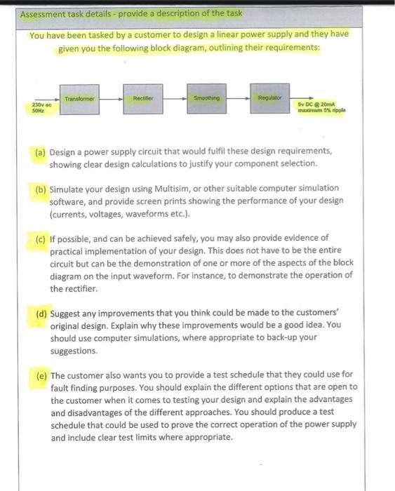 Solved Electronics Design and testing (we need Answer for Qa | Chegg.com