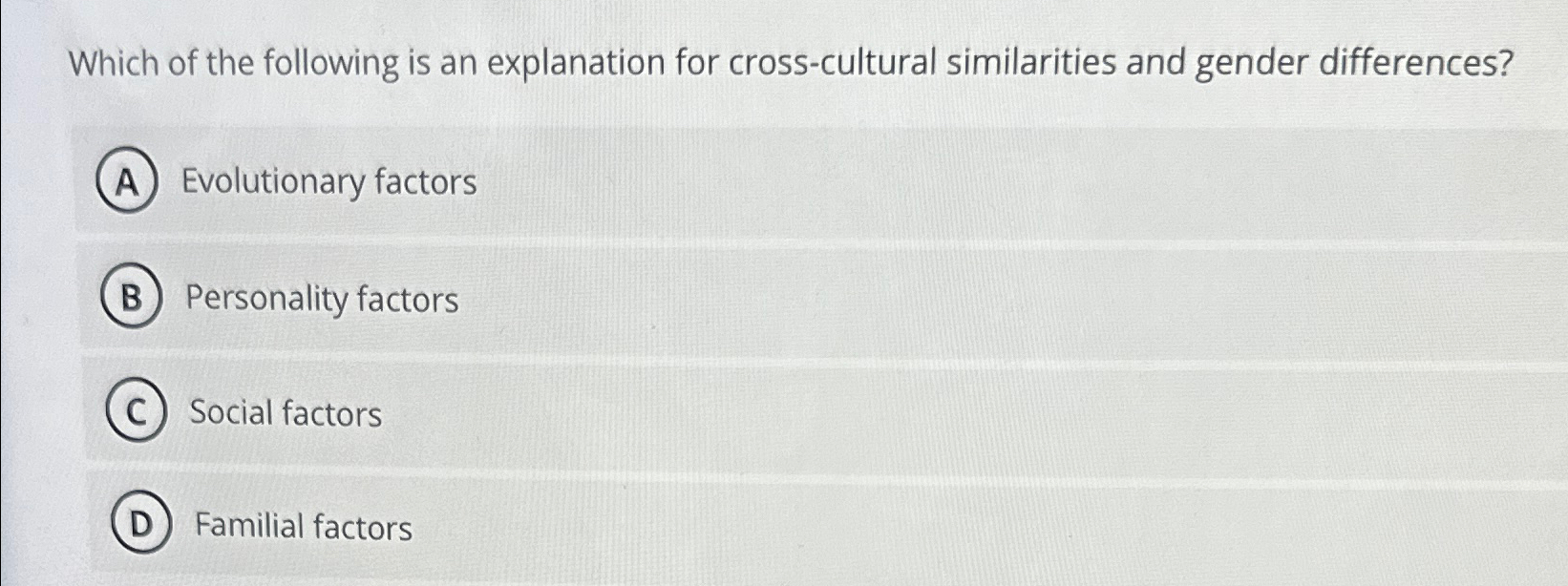 Solved Which of the following is an explanation for | Chegg.com