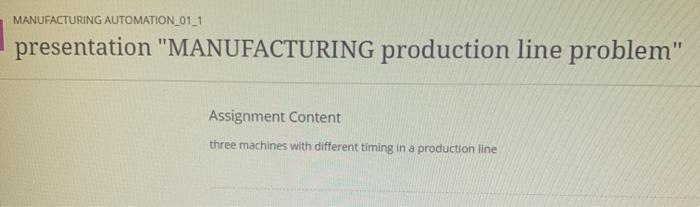 Solved MANUFACTURING AUTOMATION_01_1 presentation | Chegg.com