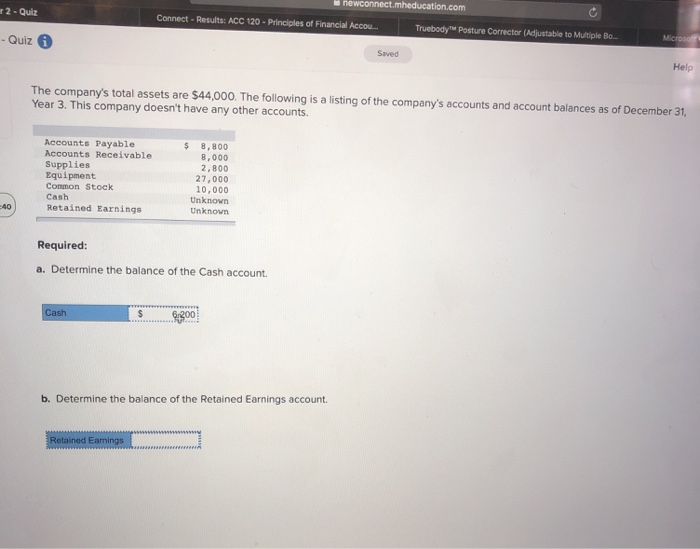 Solved newconnect.mheducation.com r 2- Quiz Connect-Results: | Chegg.com
