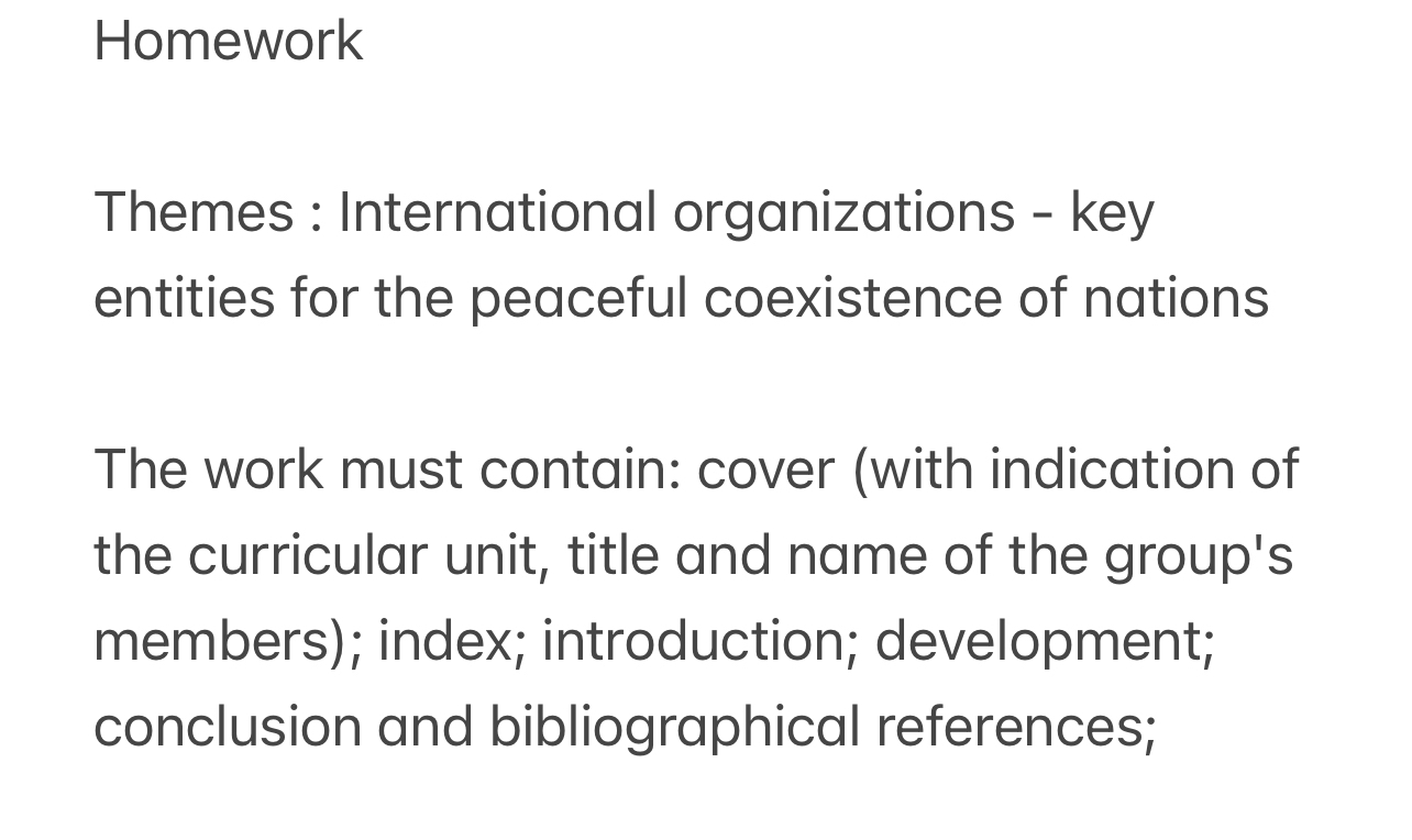Solved HomeworkThemes : International organizations - ﻿key | Chegg.com