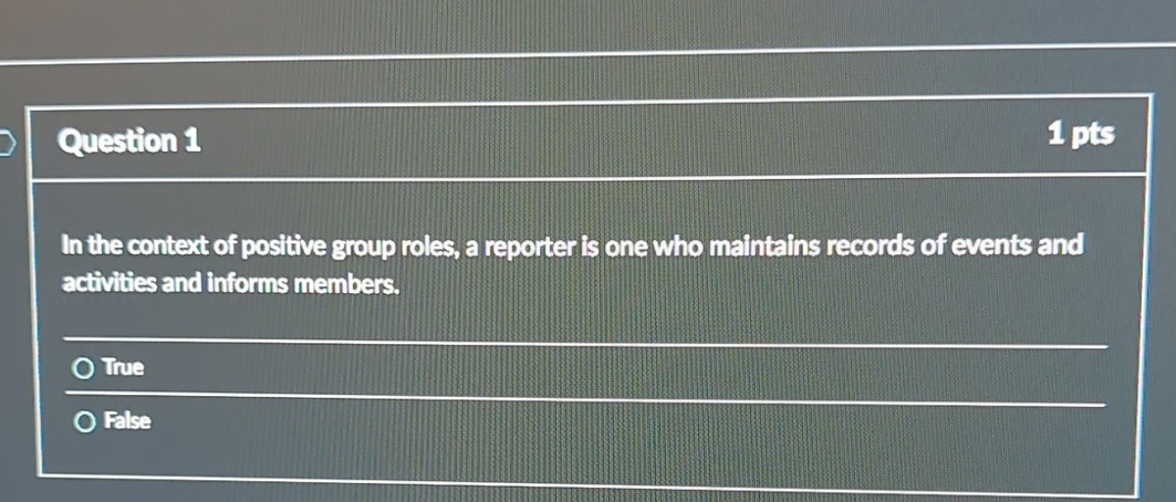 Solved Question 1In the context of positive group roles, a | Chegg.com