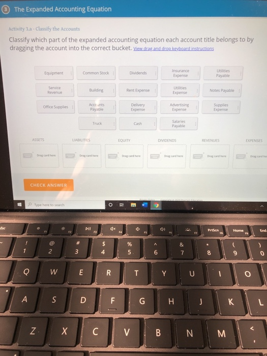 Solved The Expanded Accounting Equation Activity 3.a - | Chegg.com