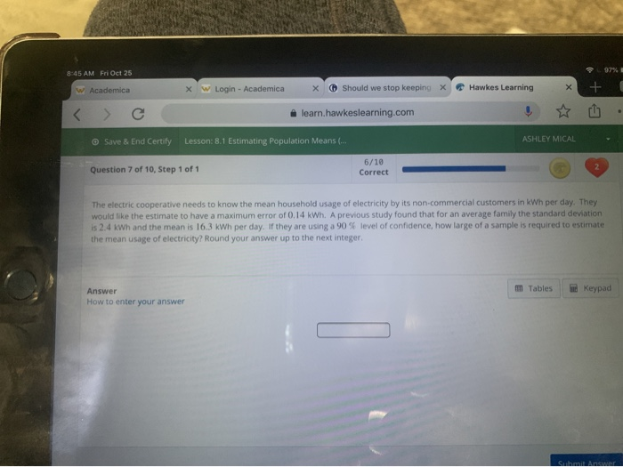 Solved 8:45 AM Fri Oct 25 w Academica x W Login - Academica | Chegg.com